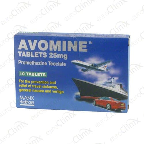 Buy Avomine 25mg Tablets for Motion Sickness Online • euroClinix®